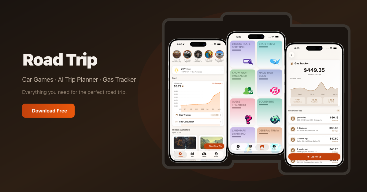 Best Road Trip Apps in 2026: An Honest Comparison | Road Trip